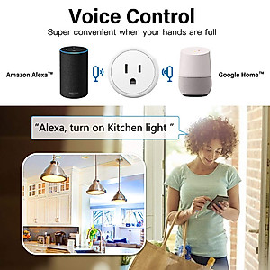 FRANKEVER Mini Smart Plug,WiFi Outlet Works with Alexa Google Assistant, No Hub Required, ETL and FCC Listed Only 2.4GHz WiFi Enabled Remote Control WiFi Smart Socket