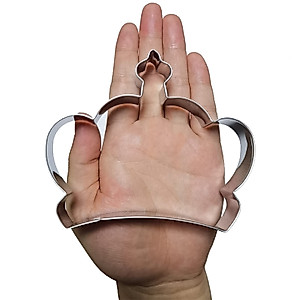 Large Size Crown Shaped Cookie Cutter, Stainless Steel Queen/King/Prince/Princess Crown Cookie Cutter, 4.6 Inches (Model 1)