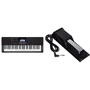 Casio 61-Key Portable Keyboard Bundle with Sustain Pedal