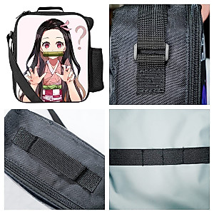 SPIRTUDE Anime Nezuko Lunch Box Cooler Bag Lunch Bag Travel Portable Storage Reusable Crossing Bag (Nezuko)