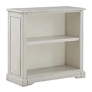 OSP Home Furnishings Country Meadows 2-Shelf Bookcase, Antique White