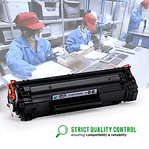 LINKYO Compatible Toner Cartridge Replacement for HP 85A CE285A (Black, 2-Pack)