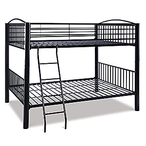 Powell Heavy Metal Bunk Bed, Full-Over-Full, Black