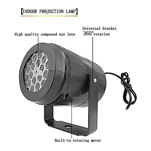 Lovedfgh Christmas Snowflake Lights 16 Patterns Christmas LED Snowflake Projector Light, Projection Outdoor Light Home Garden Party Decor Party Garden Decorations 11.1