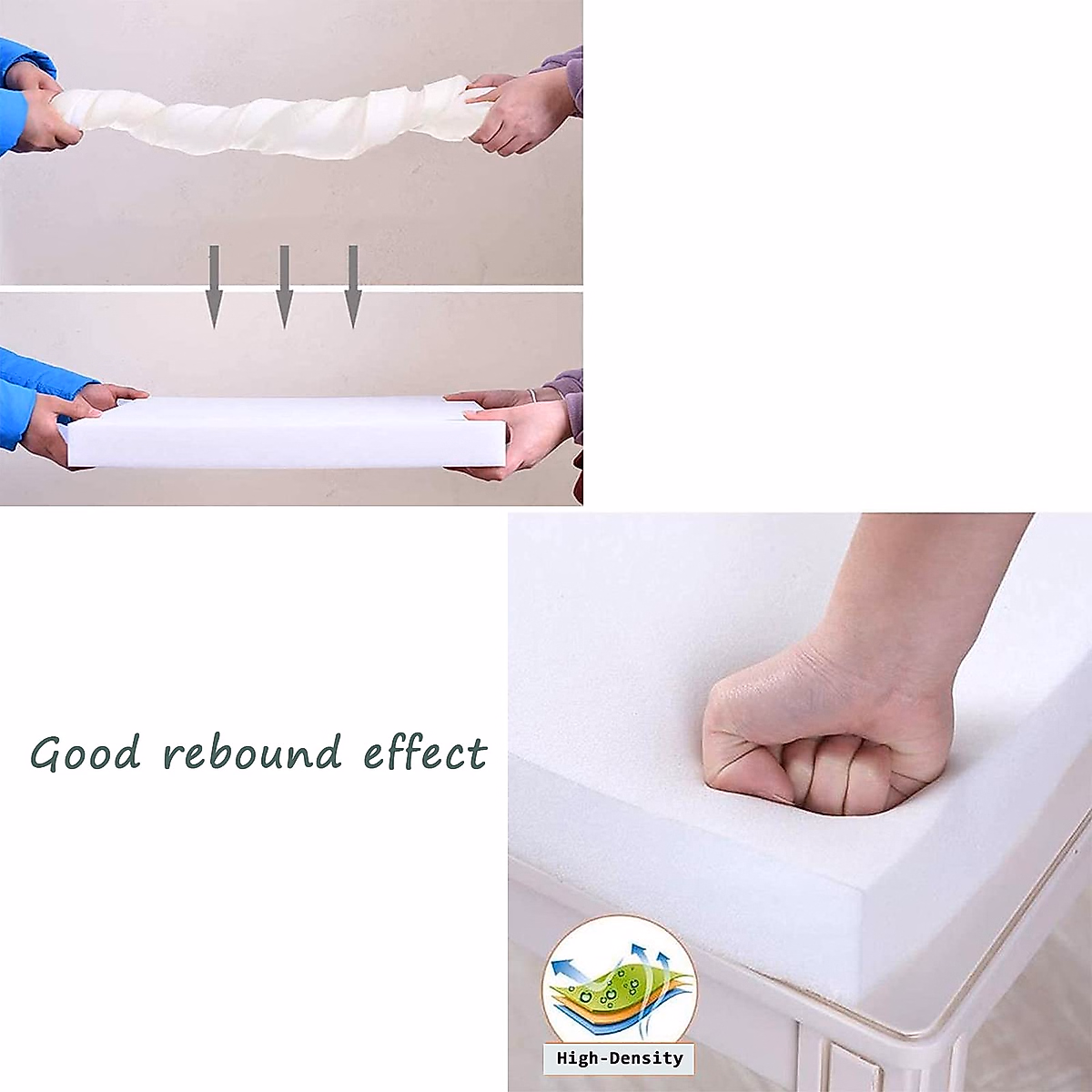 Leather Bench Cushion, Waterproof Non-Slip Sofa Settee Soft Chair Cushion, Long Rectangle Loveseat Seat Mattress for Outdoor/Indoor/Garden/Patio/Dining 48x14inch,Brown