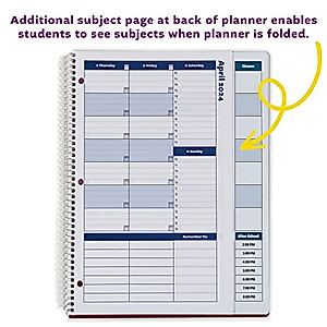 Order Out Of Chaos 2023-2024 Academic Planner, Daily, Weekly & Monthly Time Management School Agenda, Size 8.5x11 (July 2023-June 2024),Blue/Teal