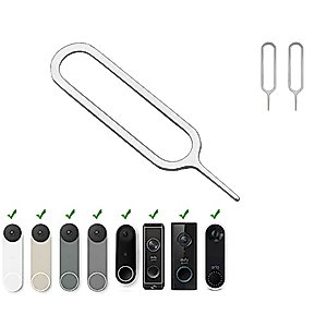 Security Pin Key Release Removal Tool Compatible with Arlo Video Doorbell, Eufy Video Doorbell and Nest Video Doorbell (All Models Wired/Wireless) 3 Pack