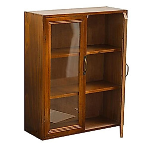 ZSEDP Retro Cosmetics Storage Box Cosmetics Skin Care Products Storage Cabinet Desktop Organizer Multifunctional Storage