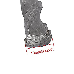 LDEXIN 10mm/0.4inch Diameter Carbide Tipped Masonry Impact Concrete Drill Bit SDS-plus Rotary Hammer Bit 150mm/5.9inch Long