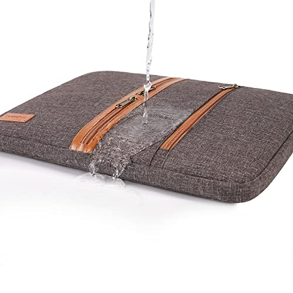 DOMISO 15.6 inch Laptop Sleeve Case Water Resistant Shockproof Protective Computer Bag for 15.6" Notebook/Lenovo IdeaPad ThinkPad/HP Pavilion 15 Envy 15/Dell XPS 15/Asus/Acer, Brown