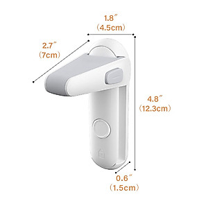 SAFELON 2 Pcs Door Lever Locks for Childproof & Petproof, Door Handle Locks for Toddlers, Baby Safety Locks for Toddlers (White)