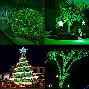 114ft Christmas String Lights Outdoor, 300 LED Christmas Ligths Connectable with Timer, 8 Modes Christmas Tree Lights Fairy Twinkle Lights for Garden, Wedding, Indoor Outdoor Xmas Decorations (Green)