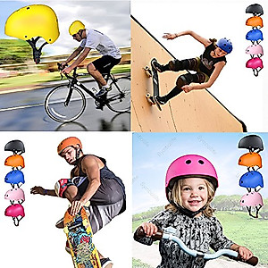 Skateboard/Skate Protection Pads Set with Helmet-SymbolLife Helmet with 6pcs Elbow Knee Wrist Pads for Kids Youths BMX/Cycling/Rollerblading for Head M (20.5-22.4 inch) Black