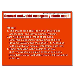 Snow Chains Anti Slip Snow Chains Emergency Anti-Skid Snow Mud Tire Chains for Cars/SUV/ATV/Trucks, Adjustable 10pcs Car Security Chains with Free Snow Shovel and Gloves