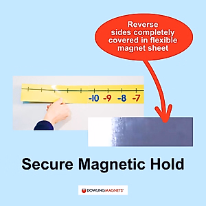 Dowling Magnets Magnetic Demonstration Number Line (31 pcs.) , Yellow
