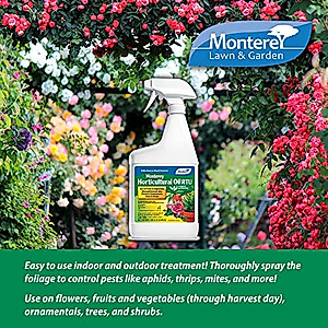 Monterey LG 6302 Ready to Use Horticultural Oil Spray Insecticide/Pesticide Treatment for Control of Insects, 32 oz