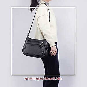 Crossbody Purse for Women Ladies Soft PU Leather Shoulder Bag Medium Roomy Handbag Fashion Tote Top Handle Satchel