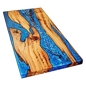 Live Edge Wooden Table, Epoxy Table, Epoxy Resin River Table, Natural Wood,Dining table, Natural Epoxy Table, Resin Table 54X27 inch