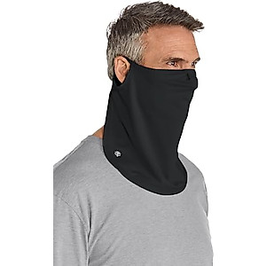 Coolibar UPF 50+ Men's Women's Vermilion UV Layered Mask - Sun Protective (One Size- Black)