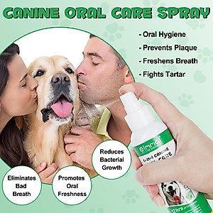 Oral Care Spray for Dogs, Pet Breath Dental Care Spray with Natural Ingredients, Dog Breath Freshener for Bad Breath, Plaque and Tartar, Pet Health Supplies Teeth Treatment Spray - 5.1 Fl Oz / 150ml