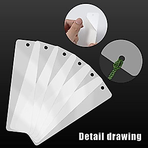 SAVITA 15pcs Acrylic Bookmark, Plastic Transparent Bookmark, Clear Bookmark Blank Bookmarks Crafts with Tassels Hemp Rope for DIY Project Decoration (5 Colors)