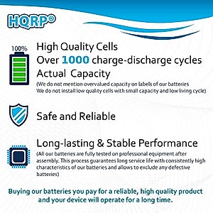 HQRP Battery compatible with Texas Instruments TI-Nspire CX, TI-Nspire CX CAS Graphing Calculator Handheld N3/GC/1L1/B 1815 F071D 3.7L1060SP 3.7L1230SP 541383800002-G0311 541383800002-G0511 3.7L1200SP