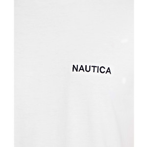 Nautica Men's Short Sleeve Crew Neck T-Shirt, Bright White Solid, Large