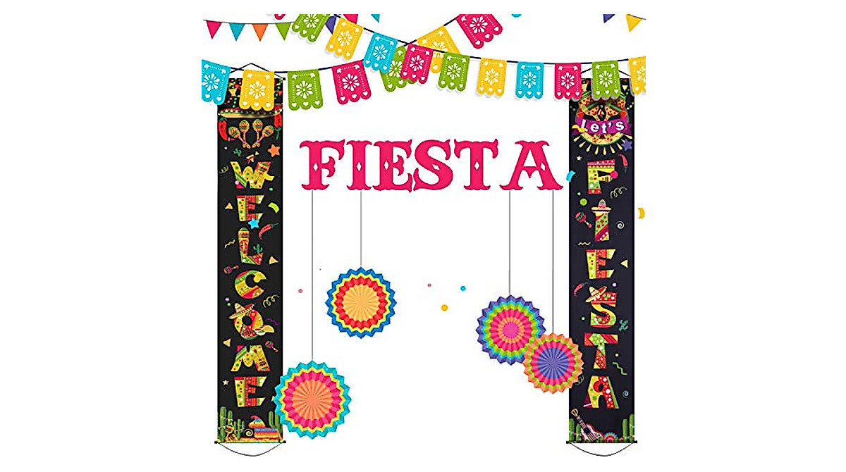 Mexican Fiesta Party Decorations Set - Indoor & Outdoor Banner Kit