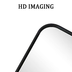 SILD Large Modern Black Aluminum Wall Mirror 30"x40" Glass Panel Vanity or Mirrors for Wall, Rectangle Hangs Horizontal or Vertical