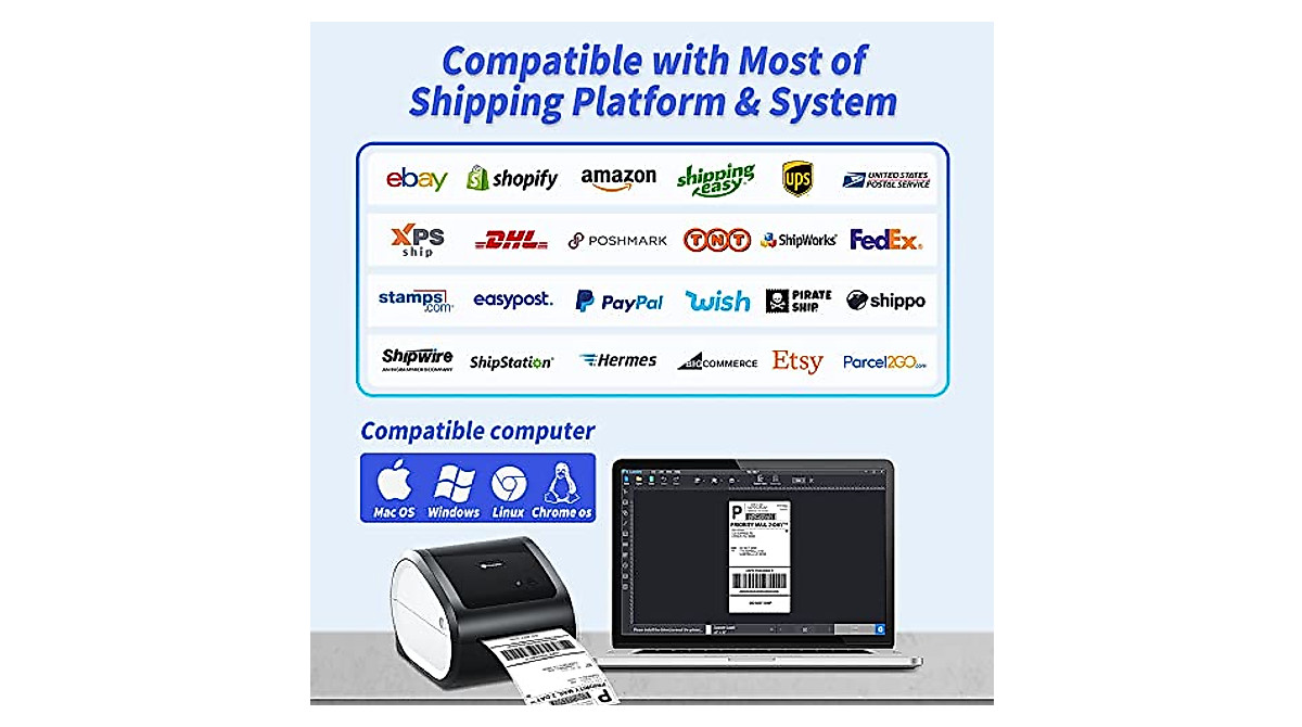 Phomemo D520 Thermal 4x6 Label Printer for Shipping