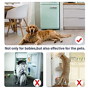 EUDEMON 1 Pack Oven Door Lock(Black) & 1 Pack Wider Applocation Freezer Lock(Grey) Bundle