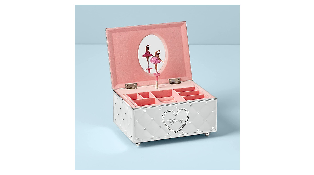 Lenox Personalized Ballerina Jewelry Box for Kids - Musical & Engraved