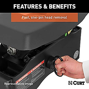 CURT 16093 A25 5th Wheel Hitch, 25,000 lbs, Select Chevrolet Silverado, GMC Sierra 2500, 3500 HD, 8-Foot Bed Puck System