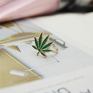 Yooce 420 Leaf Ring Jewelry, 2 Pcs
