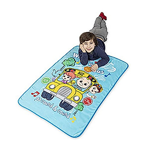 CoComelon Musical Warm, Plush, Throw Blanket That Plays The Theme Song - Extra Cozy and Comfy for Your Toddler, Blue