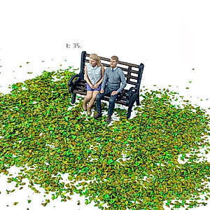 Realistic Miniature Leaves Simulation Leaves for DIY Model Railway Fairy Garden Diorama Scenery, Pack of 5