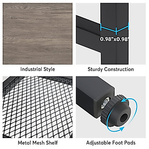 Tribesigns 78 Inch TV Stand for TVs up to 85 Inch, Media Entertainment Center Console Table, Industrial 3-Tier TV Console Table with Storage Shelves for Living Room, Entertainment Room