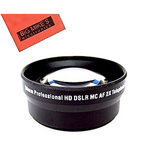 58mm 2X Telephoto Lens For Canon Digital EOS Rebel SL1, T1i, T2i, T3, T3i, T4i, T5, T5i EOS60D, EOS70D, 50D, 40D, 30D, EOS 5D, EOS5D Mark III, EOS6D, EOS7D, EOS7D Mark II, EOS-M Digital SLR Cameras Which Has Any Of These Canon Lenses 18-55mm IS II, 55-250