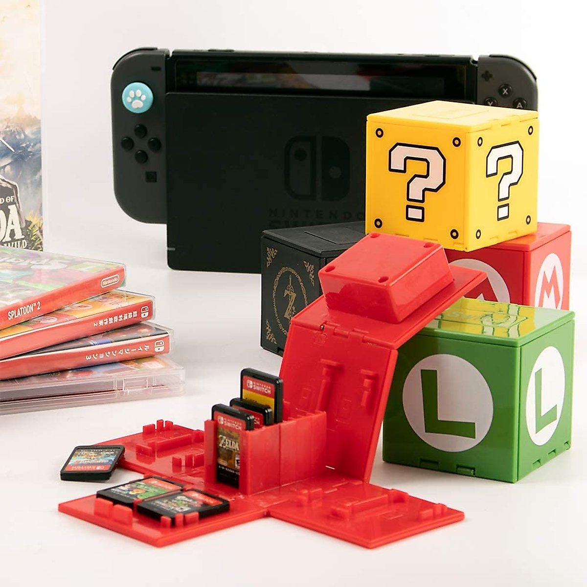 Game Case for Nintendo Switch, Switch Game Card Holder 16 Game Storage Cube Portable Game Card Organizer for Switch lite