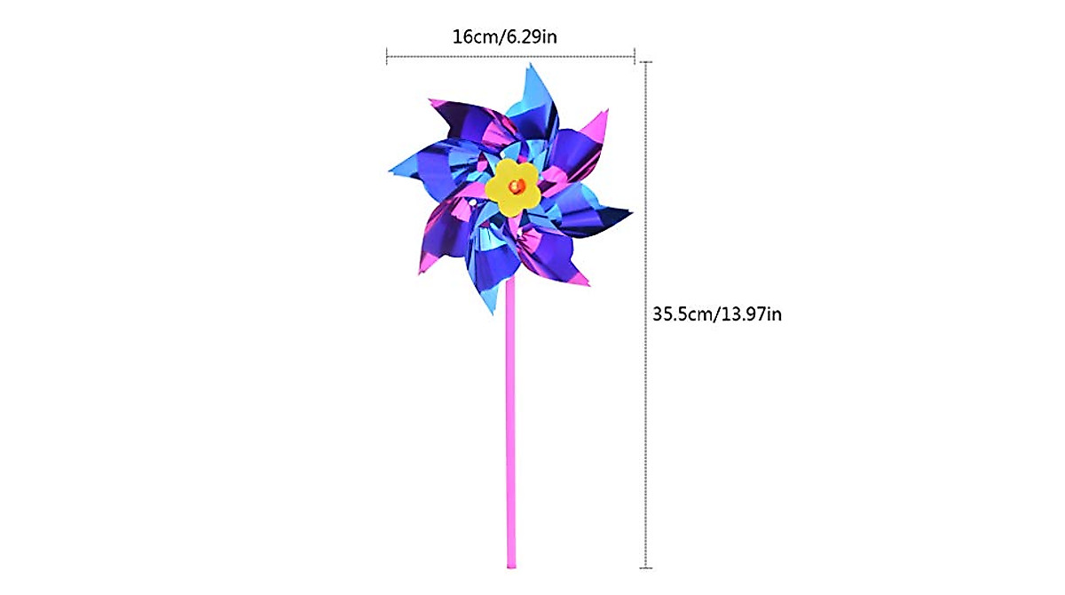 Plastic Rainbow Pinwheel Set for Kids & Gardens - 100 DIY Windmills