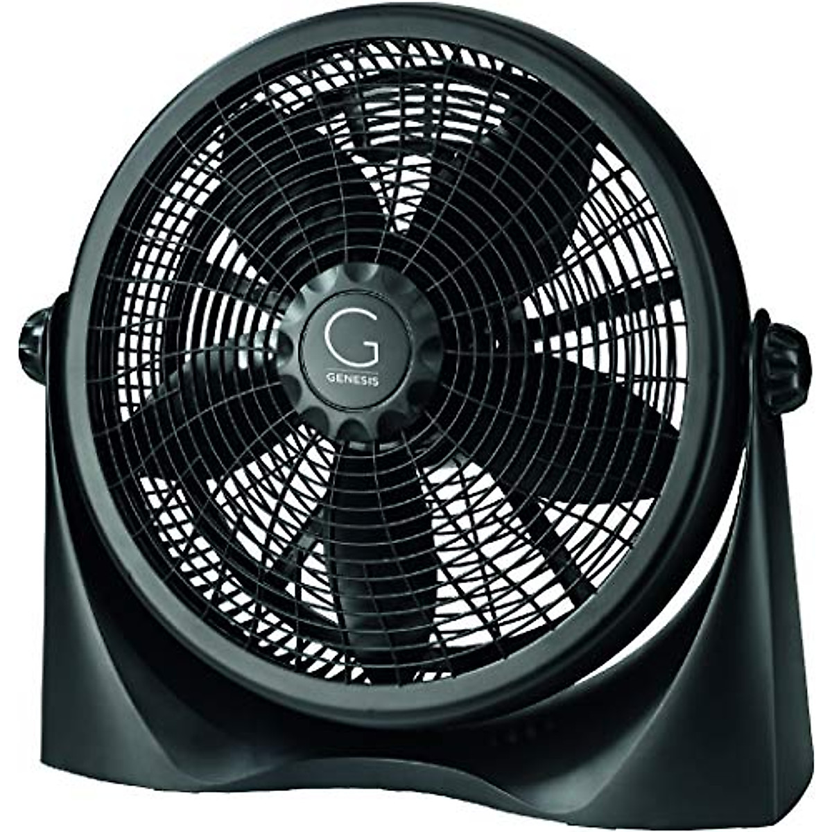 Genesis A3FLOORFANBLACK Adjustable 360 Degree Table Floor Fan, 16", Black