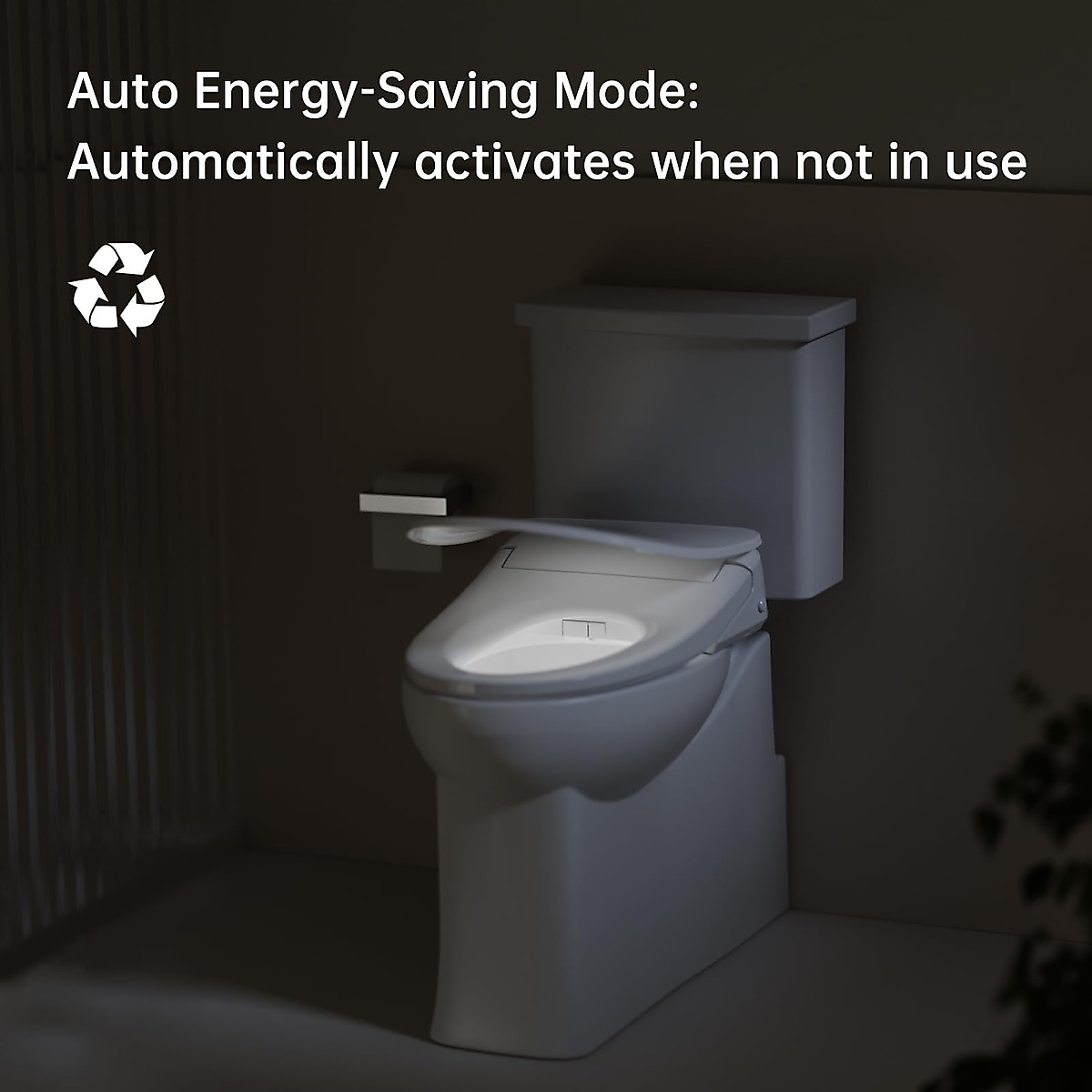 Aquatiz Auto Open Close Bidet Toilet Seat, Elongated with Endless Warm Water, Seat Heating, Night Light, Warm Air Dryer, Advanced Bidet Attachment for Toilets