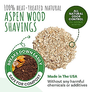 Small Pet Select Premium Natural Aspen Bedding, Animal Bedding for Small Indoor and Outdoor Pets, Made in The USA, Jumbo Size 141 L Pack