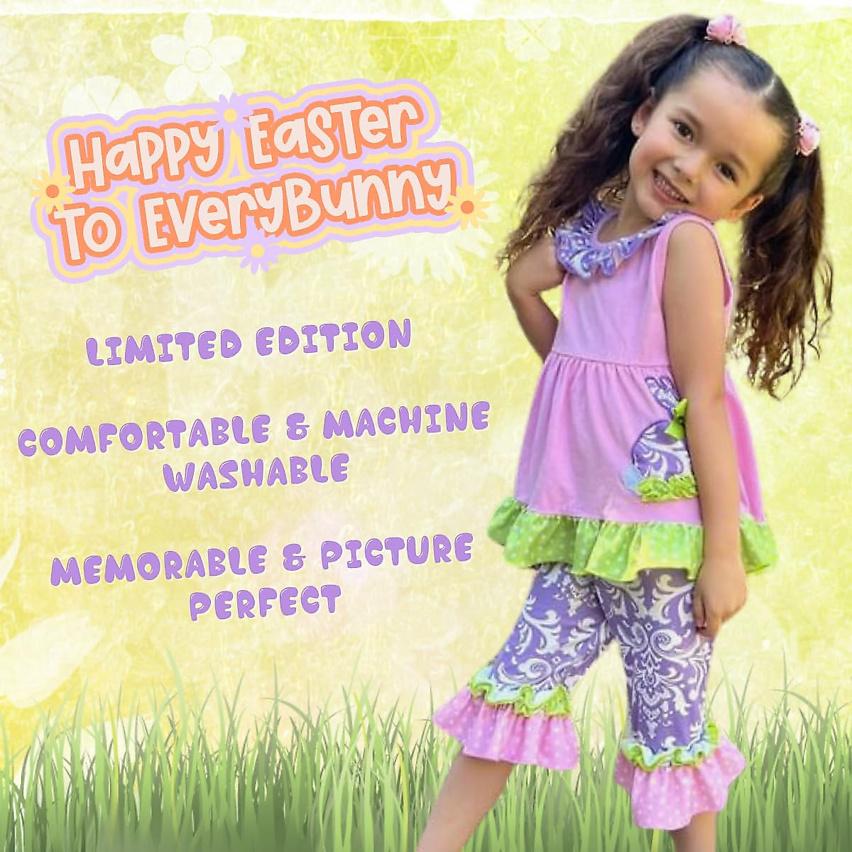 Unique Baby Girls Damask Easter Outfit Toddler Girl, Toddler Easter Outfit Girl, Toddler Girl Easter Outfit (7/XXL, Pink)