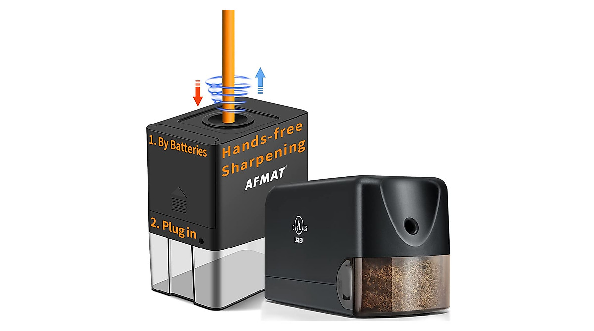 AFMAT Electric Pencil Sharpener Heavy Duty for Classroom + Fully ...