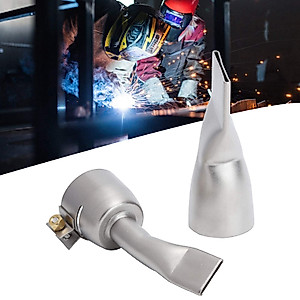 2Pcs Flat Welding Nozzle, 20mm Flat Welding Nozzle Stainless Steel 40mm Weld Nozzle Plastic Welder Tip Welder Tool