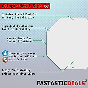 Fastasticdeals Shop Pink Novelty Funny Metal Sign Octagon