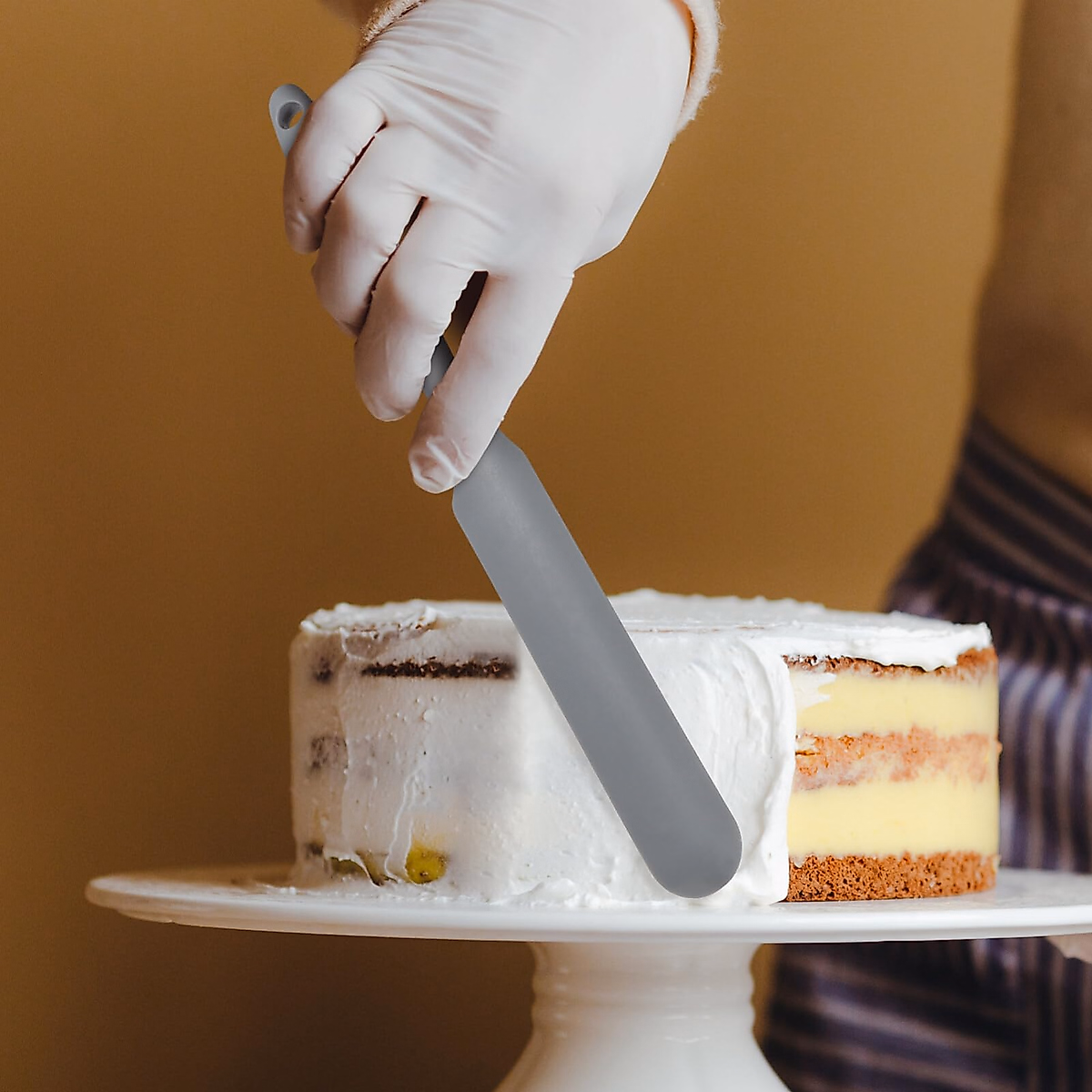 Kichvoe Baking Spatula Sourdough Starter Silicone Spatula Jar Spatulas Cake Cream Butter Spatulas Mixing Scraper Mixing Spoon Non-stick Flexible Baking Cooking Tool Grey