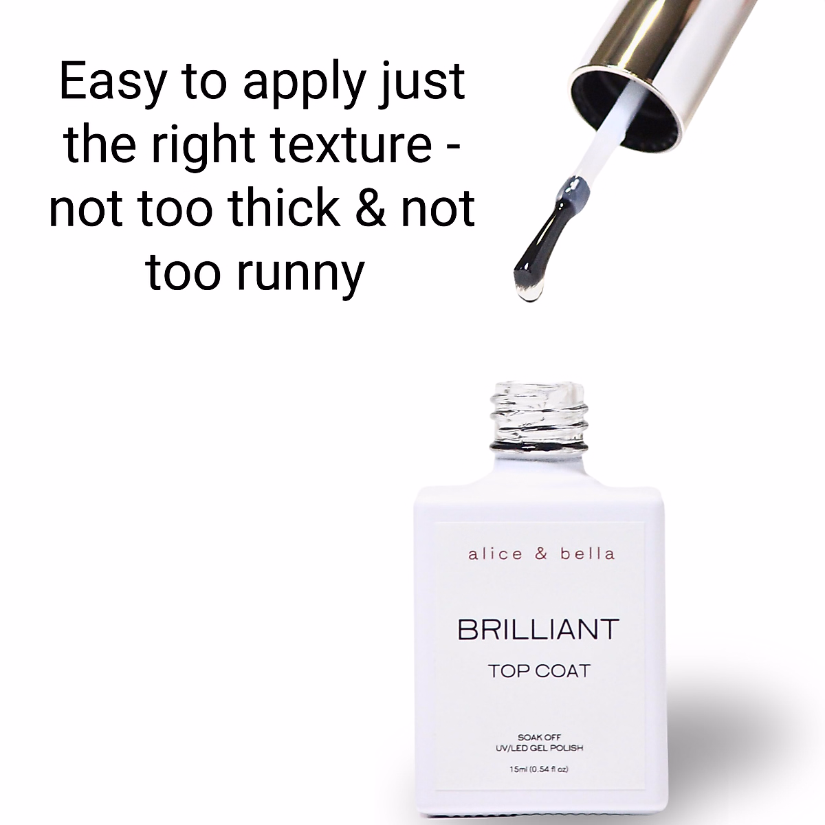 Alice & Bella - UV Nail Lamp +Top Coat Bundle For Any Gel Nail Product Application: Semi Cured Strips, Wraps, Art Stickers, Base Rubber Gel, Natural & Acrylic Nails - Ideal for Home DIY and Nail Salon