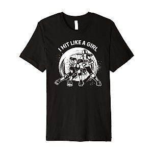 Roller Derby Elite Shirts For Women I Hit Like A Girl Skates Premium T-Shirt